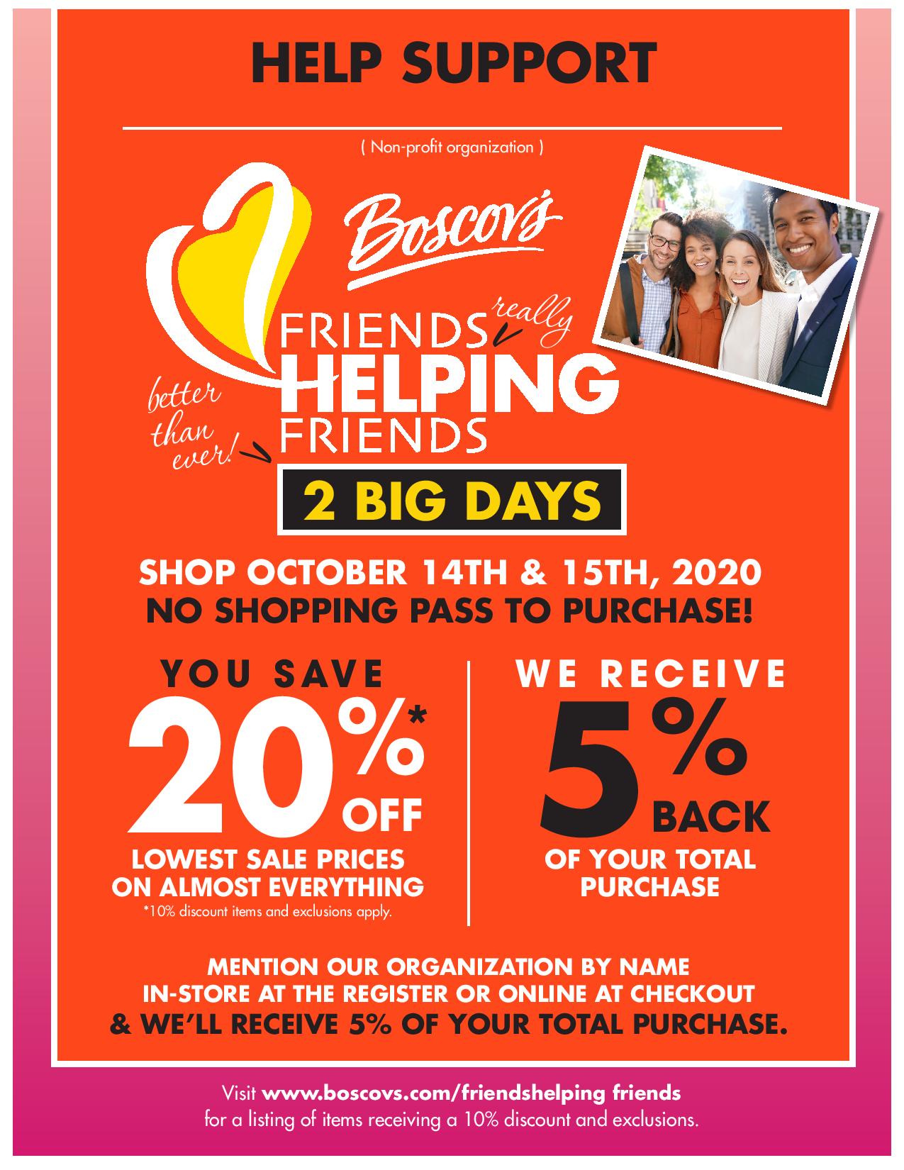 Boscovs Shopping to Benefit NDBG - Notre Dame-Bishop Gibbons School